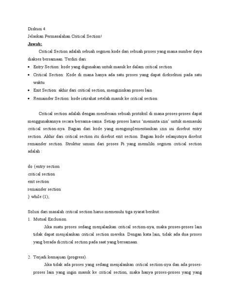 critical section pdf
