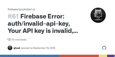 Firebase Error Authinvalid Api Key Your Api Key Is Invalid Please Check You Have Copied It
