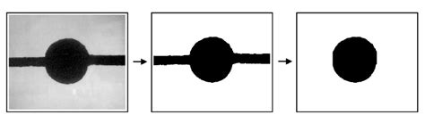 frame by frame image processing sequence raw image left thresholded