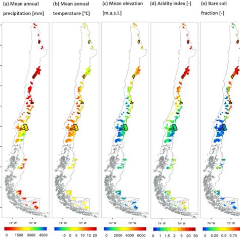 Spatial Distribution Of Climatic And Physiographic Attributes Across