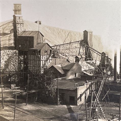 Antique 1898 Lead And Zinc Mining In Joplin Missouri Smelter Photo Car
