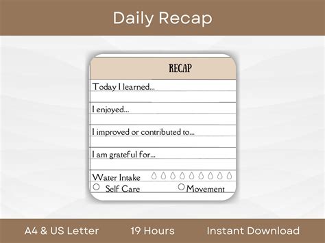 Printable Daily Schedule Template For Mom Nanny Babe Work Essential One Page Planner
