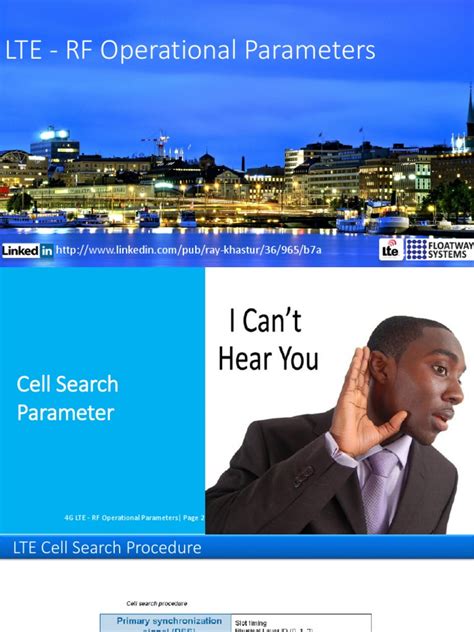 Lte Rf Operational Parameters Pdf 4 G Lte Telecommunication