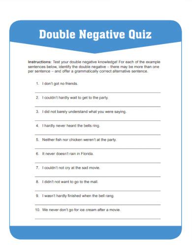 35 Double Negative Examples