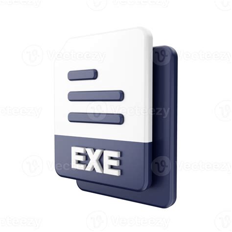 3d file exe icon illustration 22597444 png