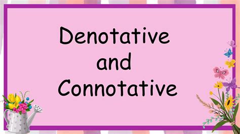 Denotative And Connotationpptx
