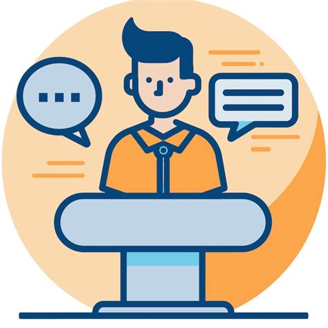 Premium Vector Oral Presentation Concept Icon Illustration