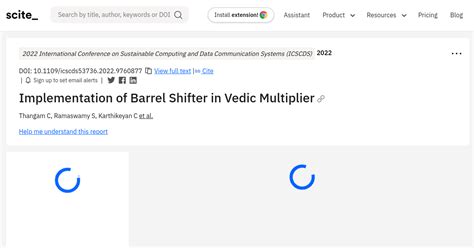 Implementation Of Barrel Shifter In Vedic Multiplier Scite Report