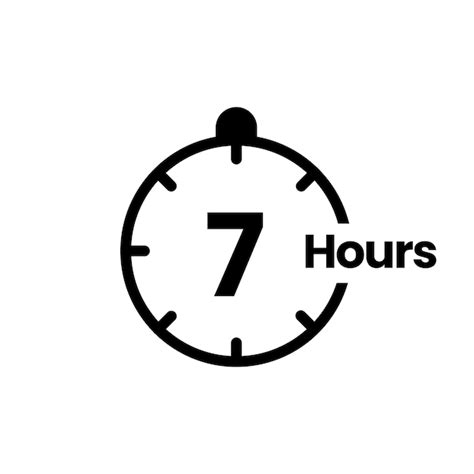 Premium Vector 7 Hours Clock Sign Icon