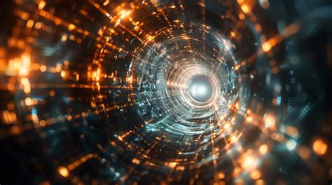 Abstract Tunnel Background Illustrating The Reality Of Transformation Through Networks And