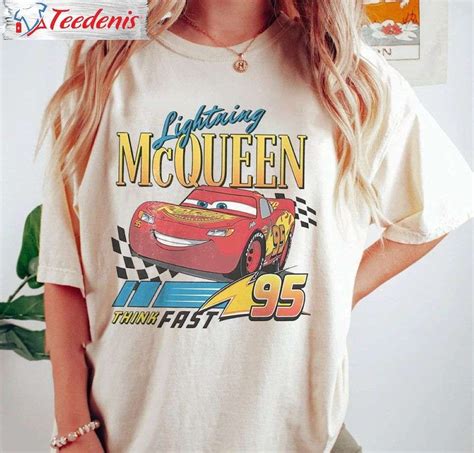 Lightning Mcqueen Trendy Shirt Disney Cars Short Sleeve Crewneck The