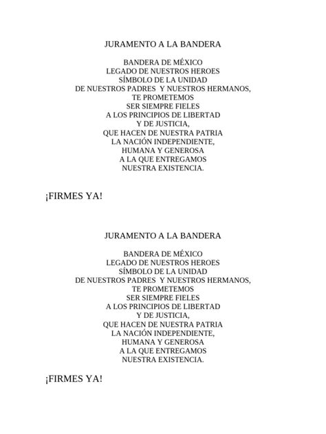 Juramento A La Bandera De México Pdf