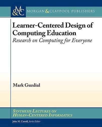 Learner Centered Design Of Computing Education Research On Computing