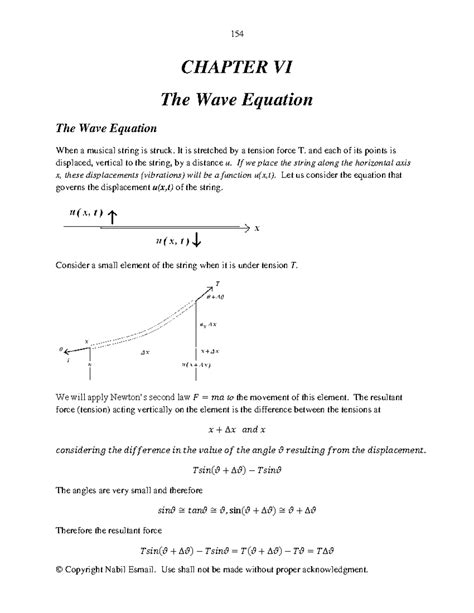 6 Wave Equation 154 167 2022 Chapter Vi The Wave Equation The Wave