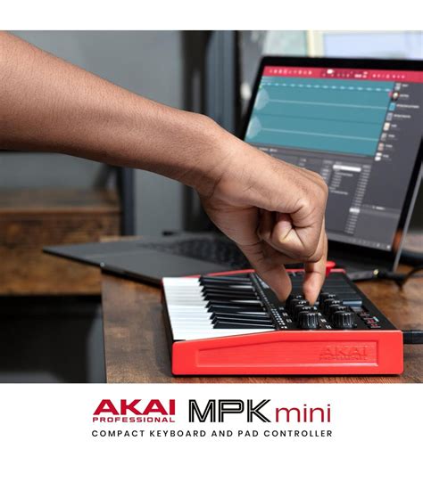 Akai Professional Midi Keyboard Controller Mpk Mini Mk3 25 Key Usb