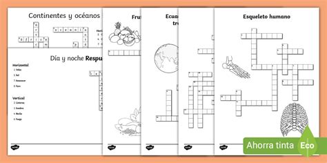 Pack De Recursos Crucigramas Fáciles Gratis Twinkl