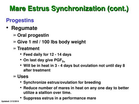 Ppt Estrous Synchronization Ovulation Induction And Ovsynch