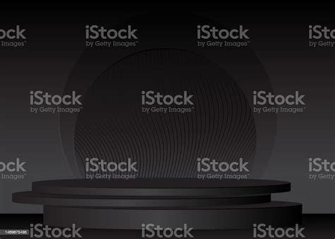 블랙 공상 과학 모형 제품 디스플레이 미래 회색 벡터 3d 룸 최소 실린더 받침대 연단 프레젠테이션을 위한 무대 쇼케이스