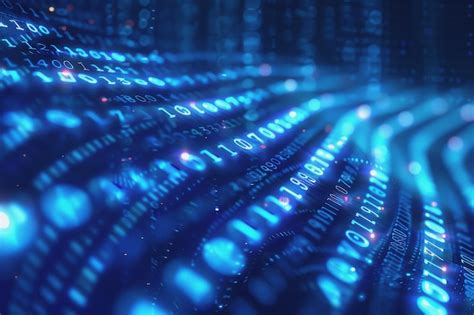 Premium Photo Digital Data Stream Background With Binary Code The Flow Information Of Cyber