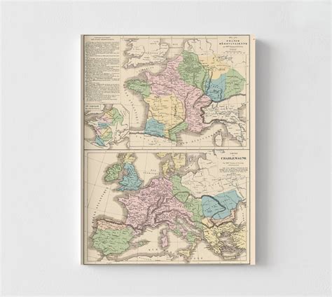 Weframeart Europe Carolingian Empire Merovingian Dynasty Antique Atlas