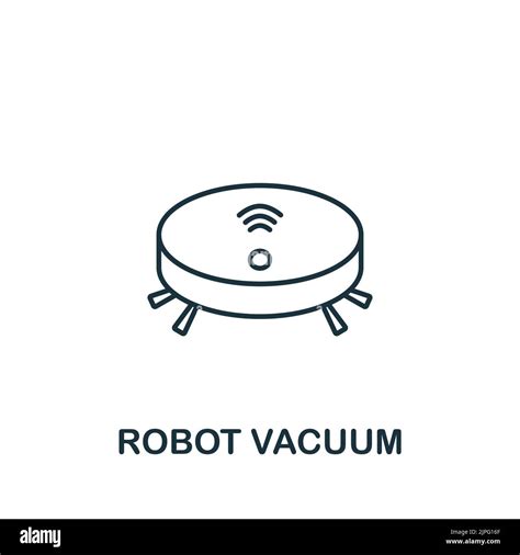 Robot Vacuum Icon Line Simple Icon For Templates Web Design And Infographics Stock Vector