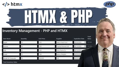 Effortless Inventory Management With Php And Htmx A Step By Step Gui