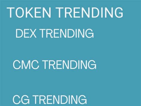 Dex Tool Trending Cmc Trending Dex Tool Trending Upwork