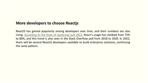 PPT Key Trends Of React Js Development In PowerPoint Presentation ID
