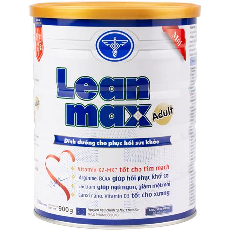 Sữa Lean Max Adult 900g Dinh Dưỡng Cho Người Bệnh Phục Hồi Sức Khoẻ