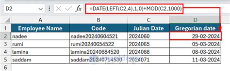 how to convert gregorian to julian date in excel 3 easy methods