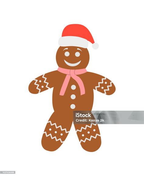 흰색 배경 그림에 진저브레드 남자 벡터 평면 그림입니다 카드 포장 웹 초대장 배너 크리스마스 케이크에 대한 스톡 벡터 아트 및 기타 이미지 Istock