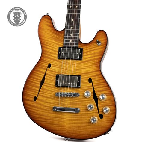 Warmoth Mooncaster Sunburst Guitars Electric Semi Hollow Body