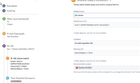 Use Automation For Jira To Transition Xray Test Pl