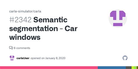 Semantic Segmentation Car Windows · Issue 2342 · Carla Simulator