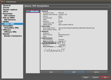 Konfigurasi Qemu Mikrotik GNS Linux