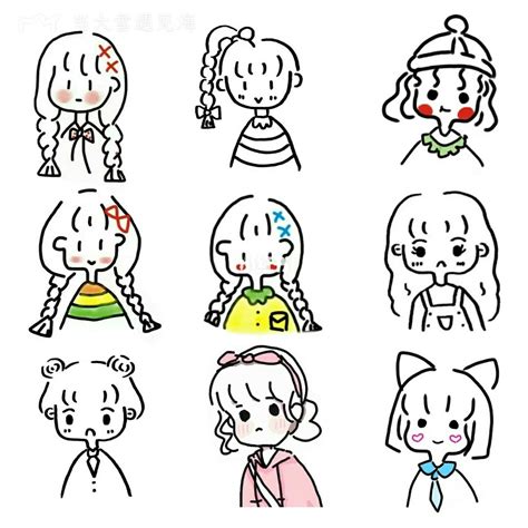 卡通人物图片简笔画 千图网