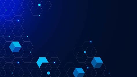 Blockchain 기술 배너 배경 미래 지향적인 디자인 개념 벡터 재고 그림 프리미엄 벡터