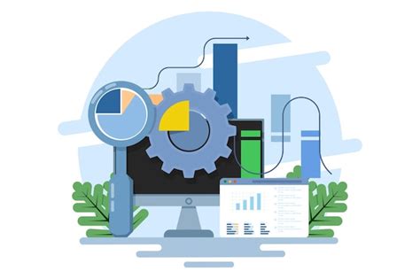 Premium Vector Vector Concept Of Data Science Or Online Data Storage Technology Or Automated