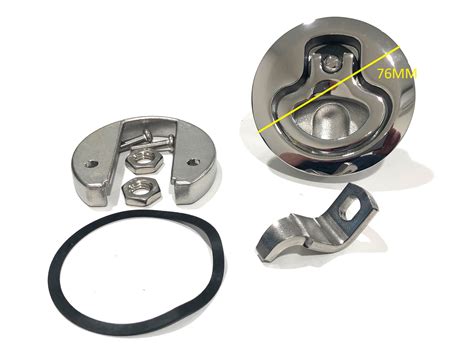Stainless Steel Southco 76mm Face Locking Catch Princess Boat Parts