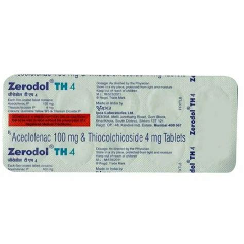 Zerodol Th 4mg Tablet At ₹ 350 Box Thane Id 2854640844162