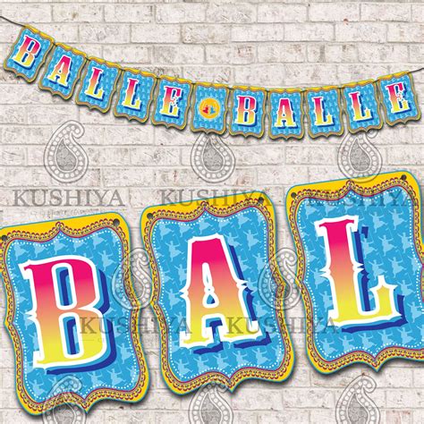 Desi Style Bunting Flags Indian Themed Banners Balle Etsy