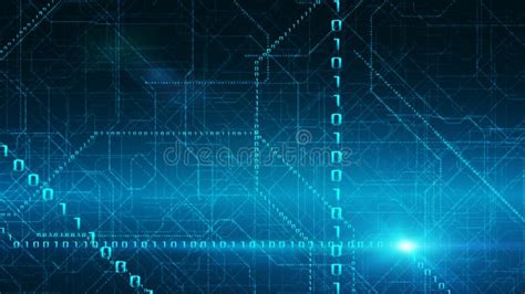 Binary Data Stream Background Transfer Of Information Cloud Computing Stock Illustration