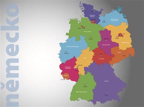 Nástěnná Mapa Německa Barevná škola