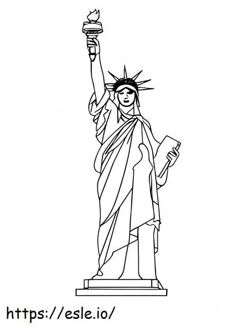 Libertad Estatua Chac Mool Sketch Coloring Page