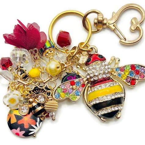 Bumble Bee Keychain Etsy