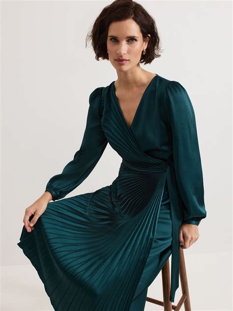 Buy Phase Eight Green Gracie Sunray Pleated Midi Dress From The Next Uk