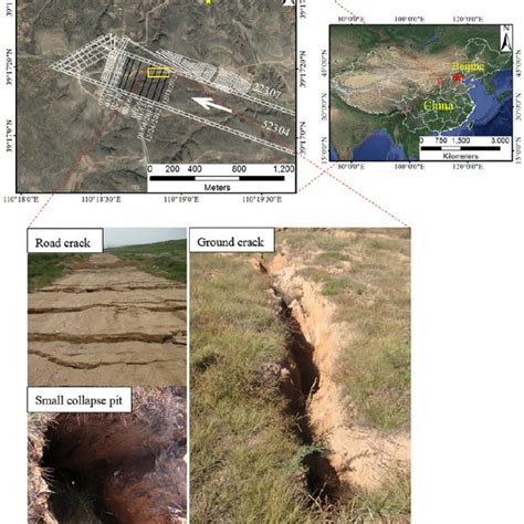 profiles of the mining subsidence basin in the strike and dip