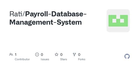 Github Ratipayroll Database Management System