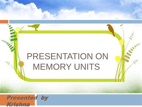 Pdf Presentation On Memory Units Dokumen Tips