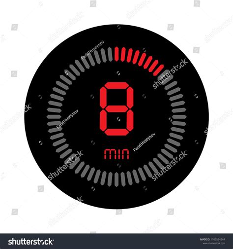 The Minutes Stopwatch Vector Icon Digital Timer Clock And Watch Timer Countdown Symbol